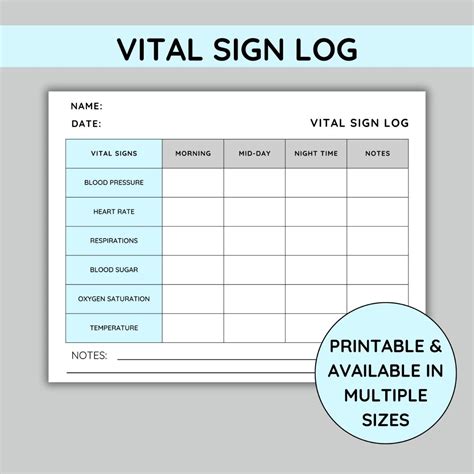 Best 11 Printable Vitals Log 16 Free Vital Signs Sheet Pdfs Artofit