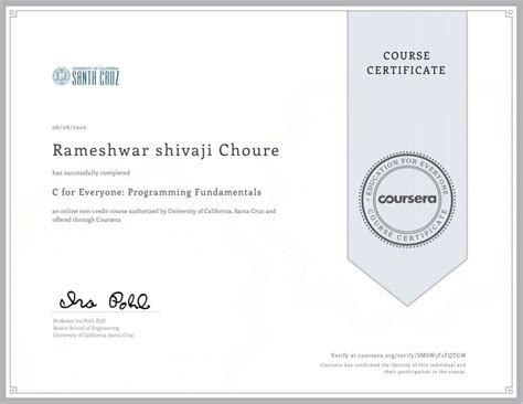 Rameshwar Choure On Linkedin Coursera