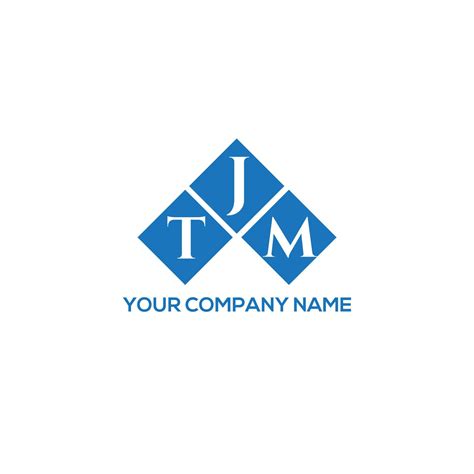 Tjm Letter Logo Design On White Background Tjm Creative Initials