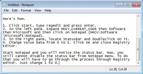 How To Enable Word Wrap And Status Bar In Windows Notepad At The Same Time Any Tips Dot