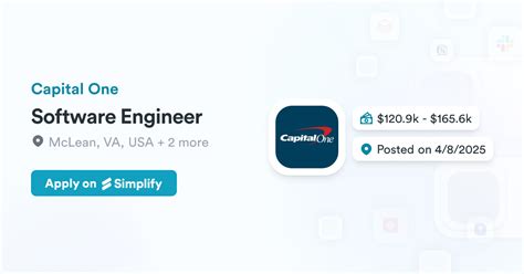 Software Engineer Capital One Simplify Jobs