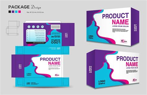 Cosmetic Box Design Medical Package Design Template Supplements Box Packaging Design Label