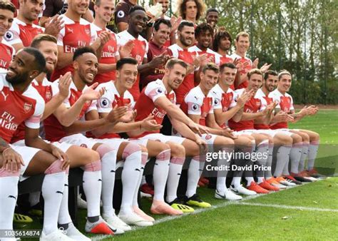 Arsenal 1st Team Squad Photocall Photos And Premium High Res Pictures