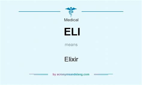 Eli Elixir In Medical By