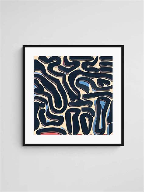 Colour Patch 6 Black Abstract Art Print