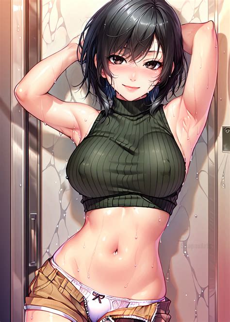 Rule 34 Ai Generated Armpits Athletic Athletic Female Bare Midriff