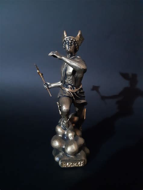 Hermes Greek God Statue Ancient Greek Roman Mythology Handmade Bronze