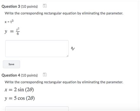 Solved Write The Corresponding Rectangular Equation By
