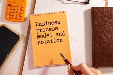 Business Process Model And Notation Bpmn Is Shown Using A Text Stock Image Image Of Model