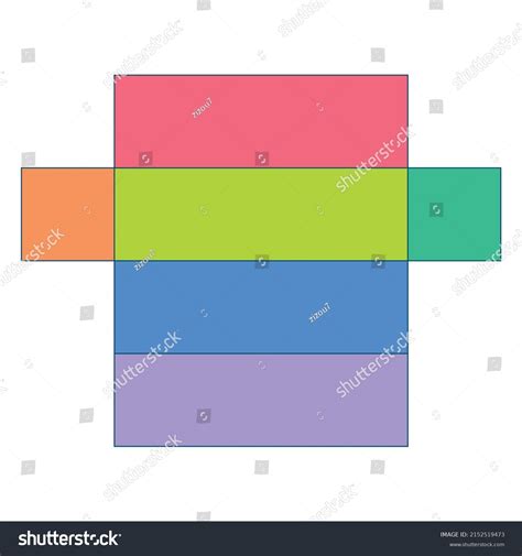 Geometric Nets Rectangular Prism 3d Shapes Stock Vector Royalty Free