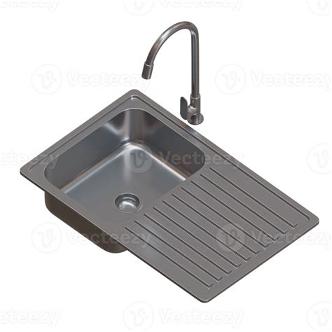 Kitchen Sink Side View 3d Render Illustration 69294720 Png