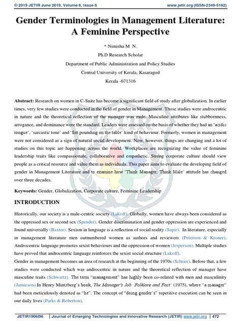 Published Paper With Doi Pdf Sexism Gender Role