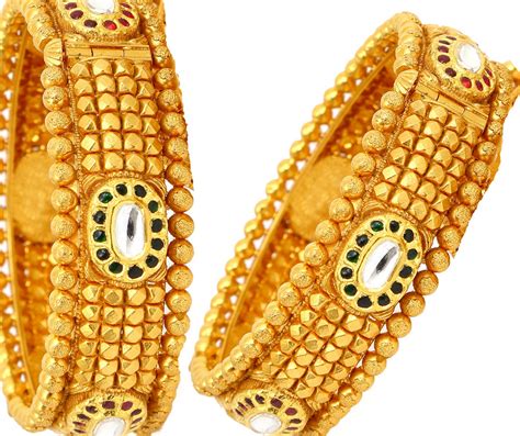 Antique Broad Gold Bangles Indian Jewellery Designs
