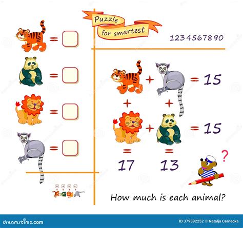 Mathematical Logic Puzzle Game Solve Examples And Count Which Number Corresponds To Each Of