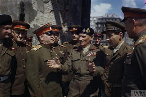Field Marshal Montgomery Decorates Russian Generals At The Brandenburg