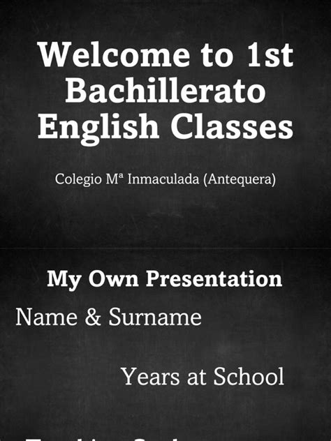 Welcome To Bach English Classes 2024 25 Pdf