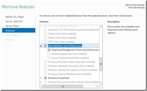 converting a windows server with a gui to or from server core