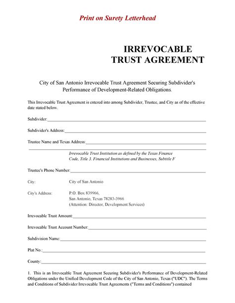 50 Professional Trust Agreement Templates And Forms Templatelab