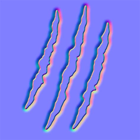 Monster Scratch Effect Normal Map