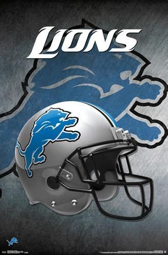 Detroit Lions Official Nfl Football Team Helmet Logo Poster Trends