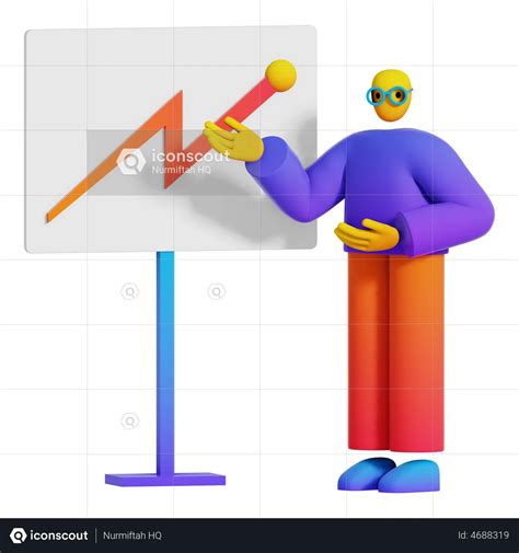 Man Doing Analysis Presentation 3d Illustration Download In Png Obj Or