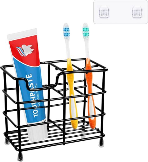 Thboxes Stainless Steel Toothbrush Holder Small 4 Slots Wall Mount
