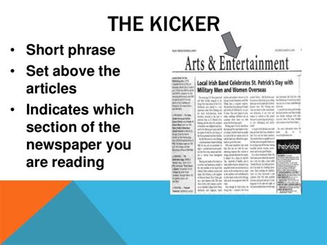 Kicker Journalism Example Journalism Ii Definitions This Pattern Is
