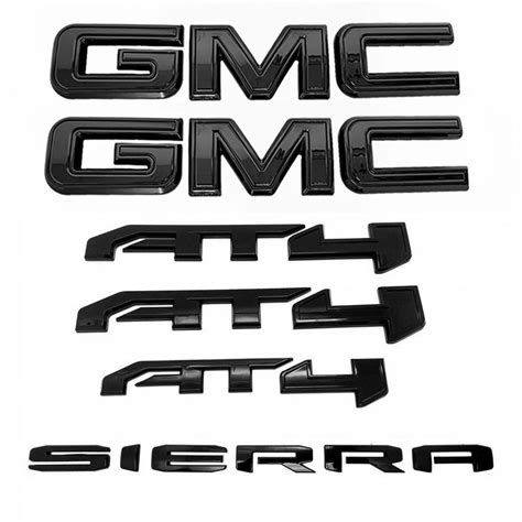 Emblem Kit For 2019 Gmc Sierra At4 1500 25003500hd Grille Rear Badge Ikmenauto