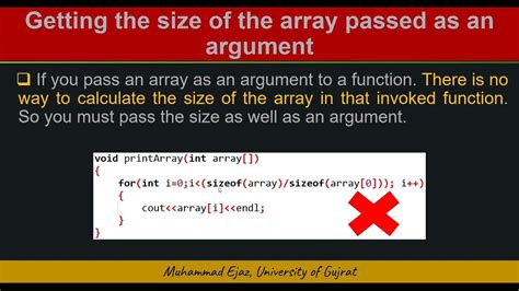 Passing Arrays To The Function In Hindi Urdu C Tutorials Youtube