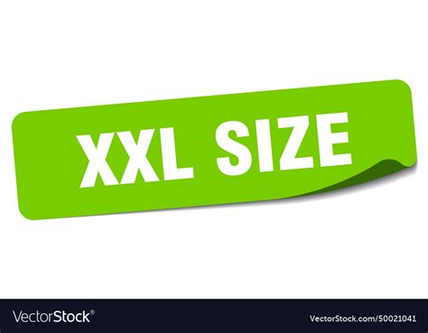Xxl Size Sticker Xxl Size Label Royalty Free Vector Image
