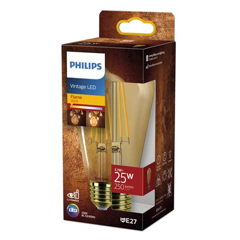 Philips E27 Led Lamp Rustiek St64 3 1w 1800k Goud Lampen24 Nl