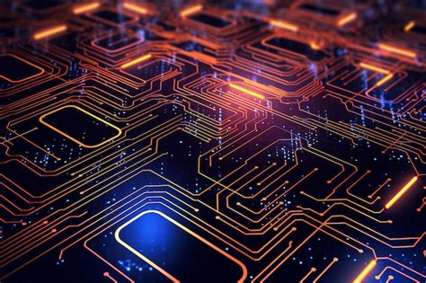 Premium Photo Circuitry Background With Technological Concept