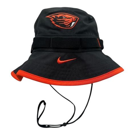 Nike Oregon State Beavers Apex Bucket Hat Cap Size M Black Ncaa Boonie Ebay