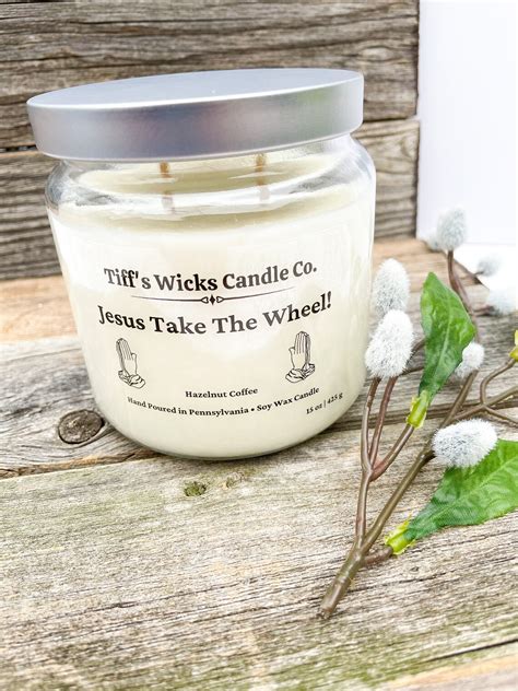 Jesus Take The Wheel Candle Religious Candle Funny Religious Etsy