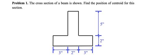 Problem 1 The Cross Section Of A Beam Is Shown Find The Position Of Centroid For This Section