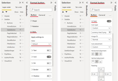 Build A Navbar Using Buttons In Power Bi Bibb
