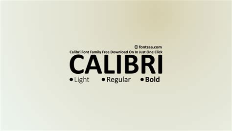 Calibri Font Fontzaa Fonts Free Download