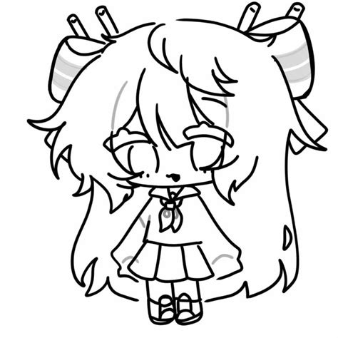 Chibi Cute Tô Màu Mo Hinh Giay Anime Hình Vẽ Anime Không Màu Chibi Girl Cute Dễ Vẽ