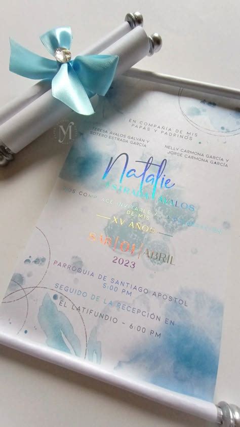 Plantillas Para Invitaciones De Xv Azul Cielo