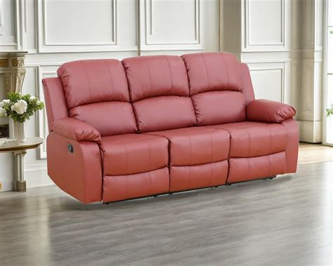 Caberryne Leather Recliner Sofa，leather Reclining Sofa For Living Room Furniture