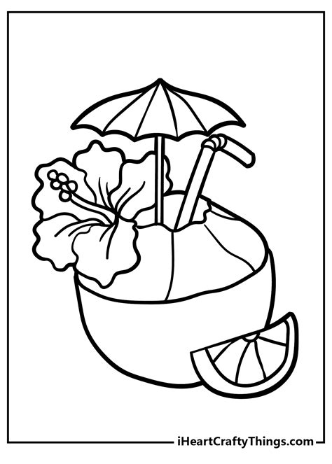 Tropical Flower Coloring Pages For Adults Coloring Pages