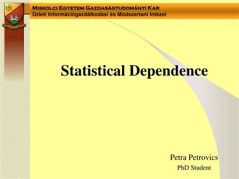 Ppt Statistical Dependence Powerpoint Presentation Free Download