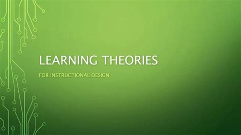 Learning Theories Pptx Science