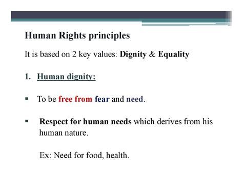 Principles And Other Values Of Human Rights Slides Human Rights Docsity