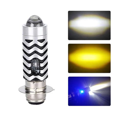 Motorcycle Headlight Hallogen Dual Colour Bulb With Blue Parklight D4p1