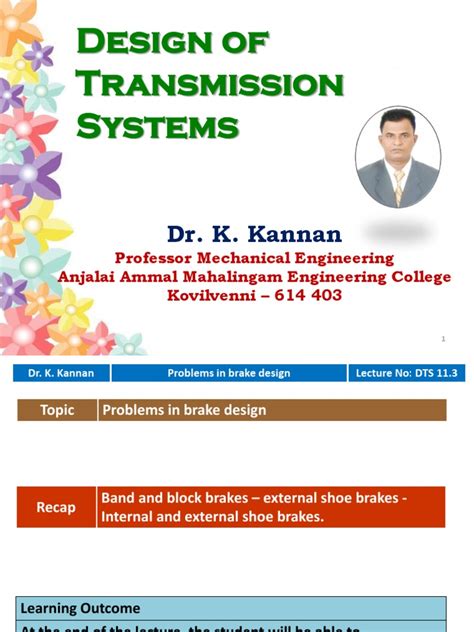 Dts 113 114 Problems In Brake Design Pdf