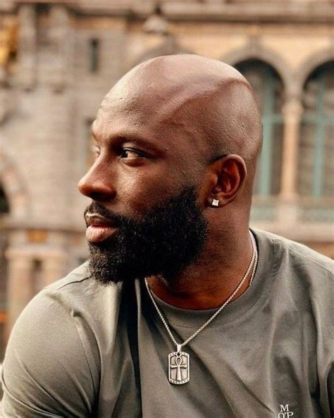 Pin By Adey On Skinhead Swag In 2025 Bald Men With Beards Black Men Beard Styles Black Men