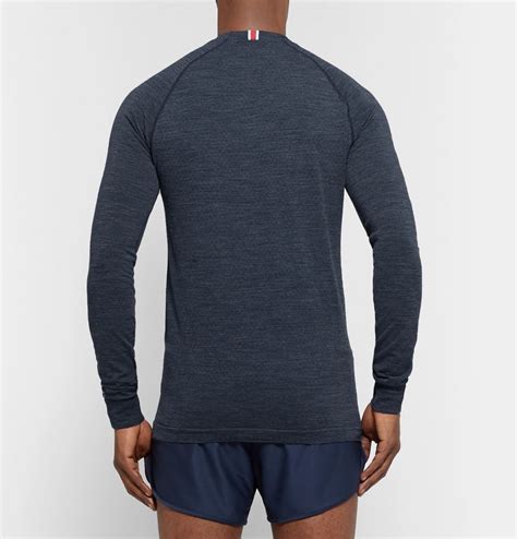 Tracksmith Brighton Wool Blend Base Layer Navy Tracksmith