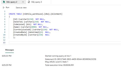 Solved Creating A Table In Fabric Warehouse Allow Null