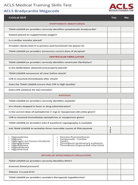 Acls Bradycardia Megacode Test Pdf
